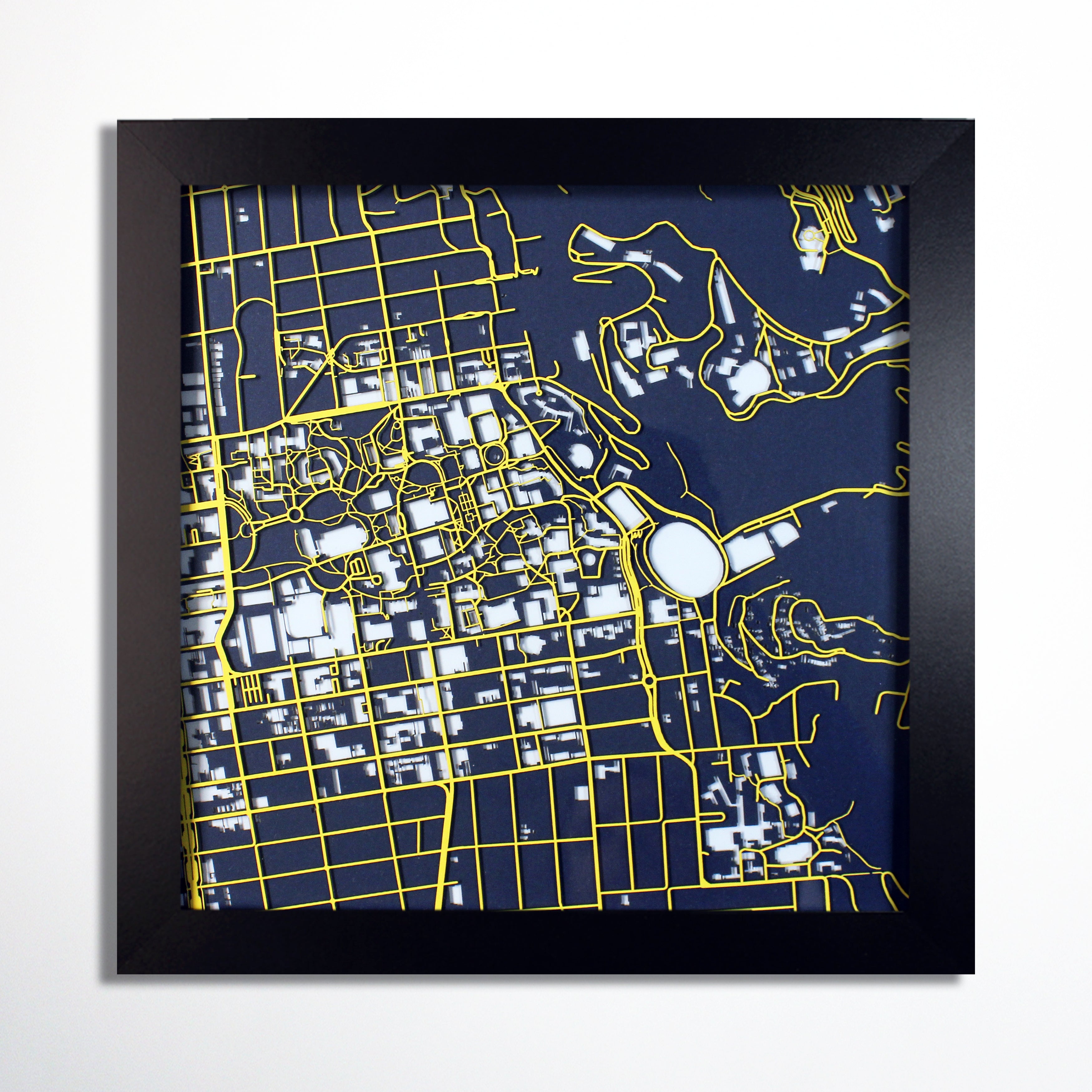 University of California Berkeley Laser Cut Map – CarbonLight Laser Cut ...