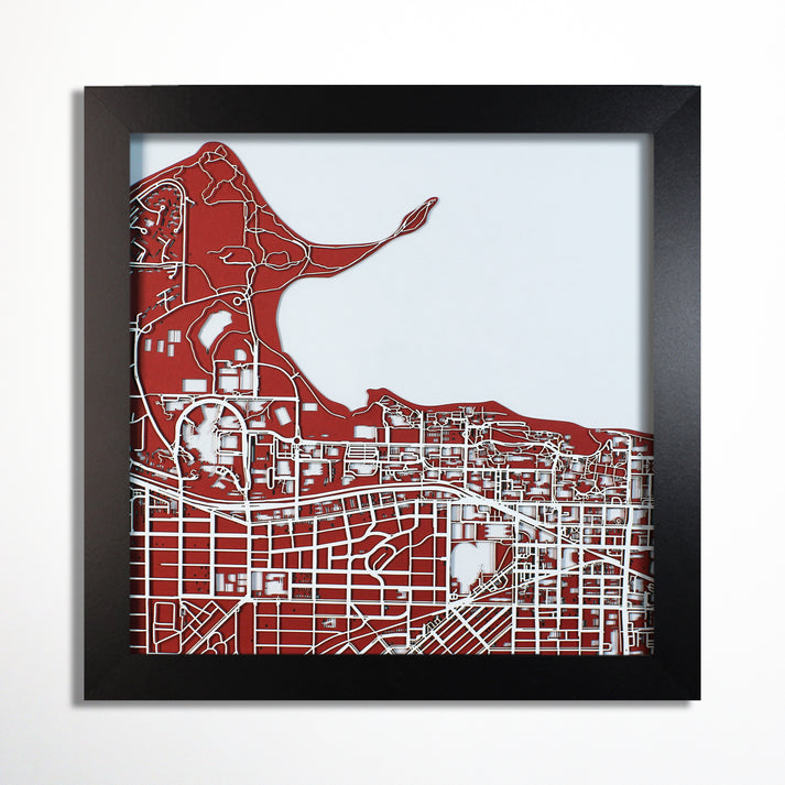 University of Wisconsin Madison Laser Cut Map – CarbonLight Laser Cut Maps