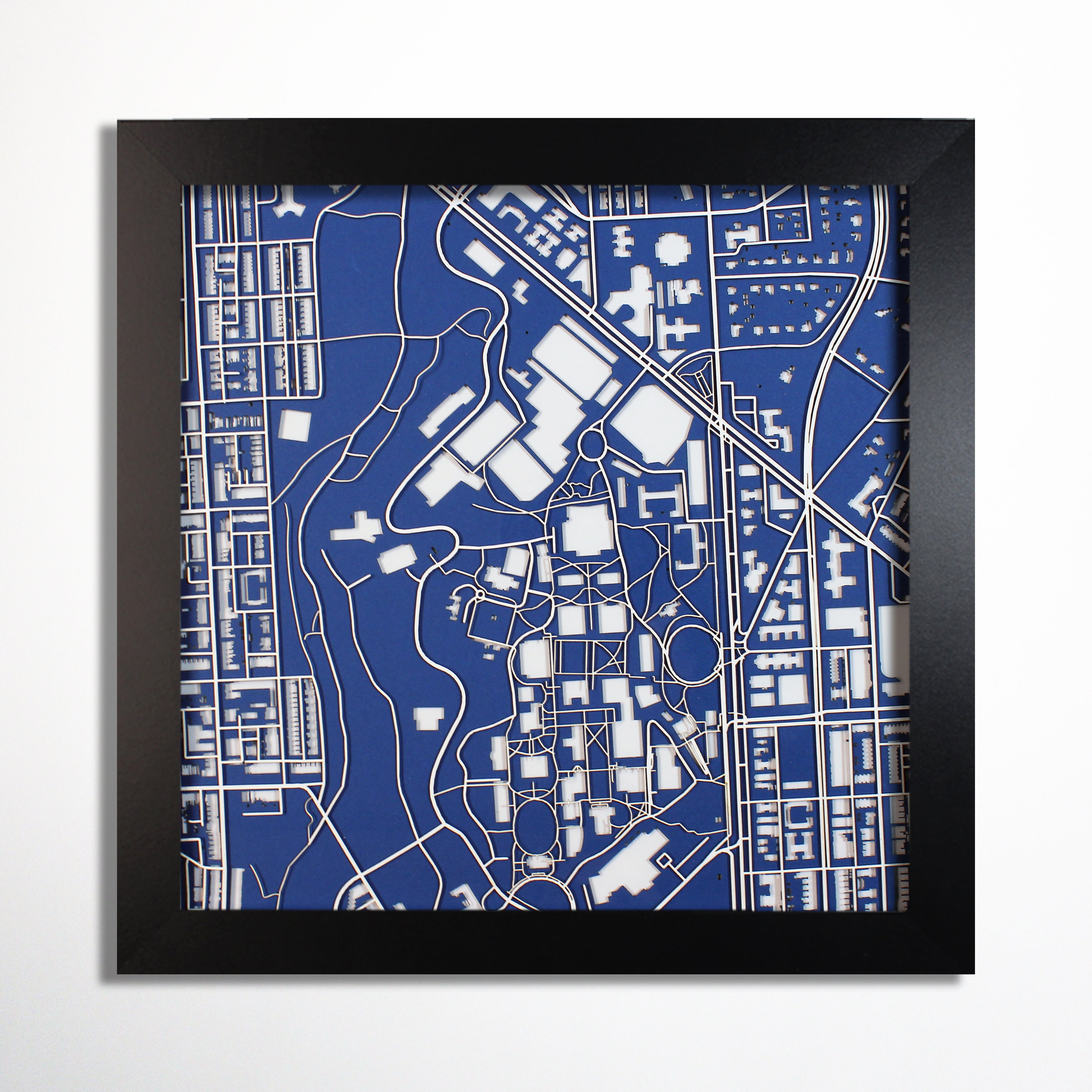 Johns Hopkins University Laser Cut Map – CarbonLight Laser Cut Maps